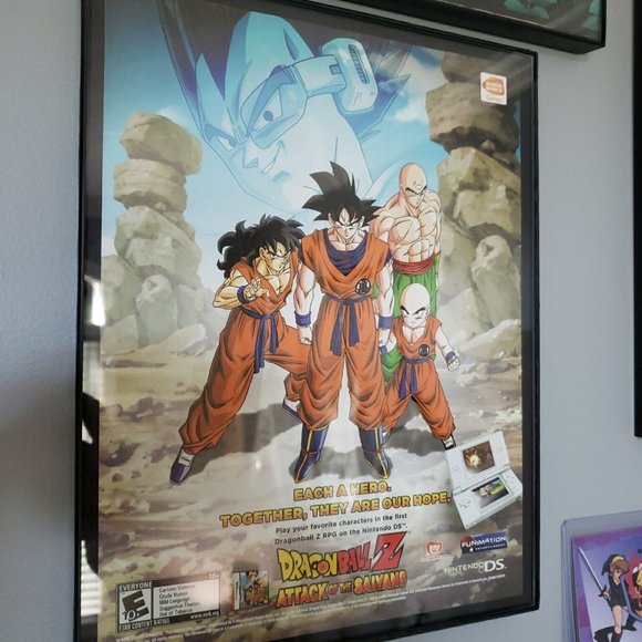 Wall Decor | Framed 204 Dragon Ball Z Attack Of The Saiyans Dbz Anime ...